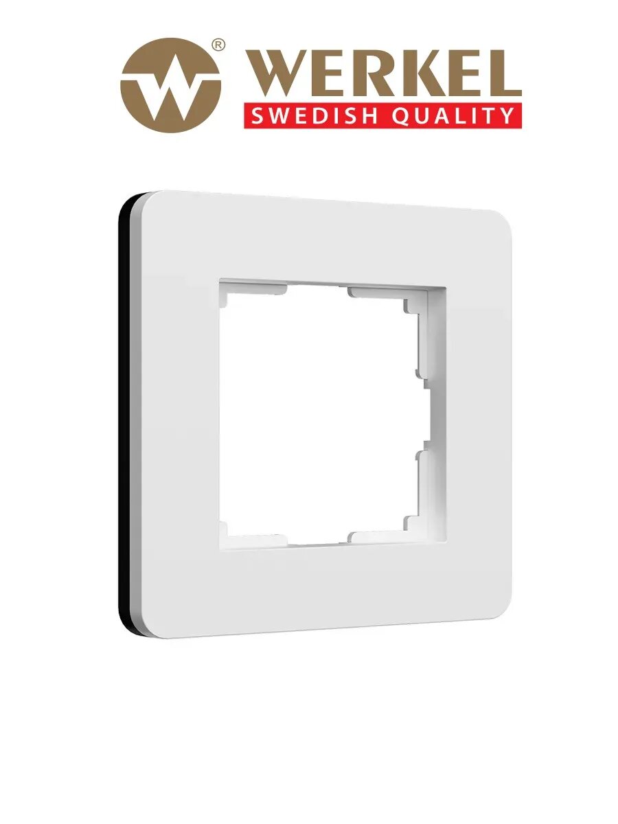 Рамка на 1 пост Werkel Split W0013068 soft-touch, цвет белый / черный
