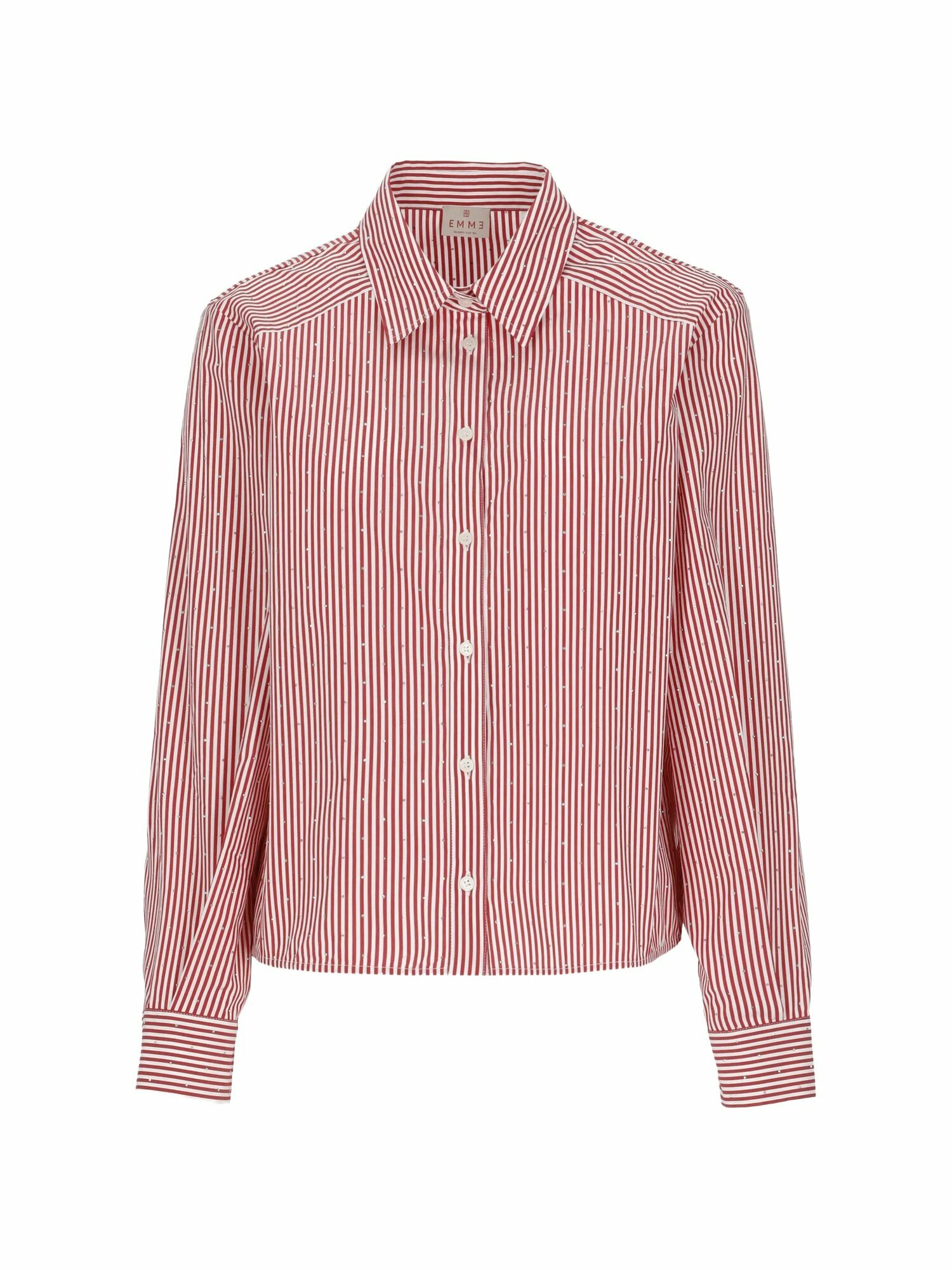 Рубашка Crystal-embellished striped shirt