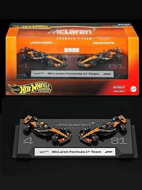 Игрушечный транспорт Hot Wheels PREMIUM - McLaren Formula 1 Team Oscar Piastri 81 и Lando Norris 4 - JMM91