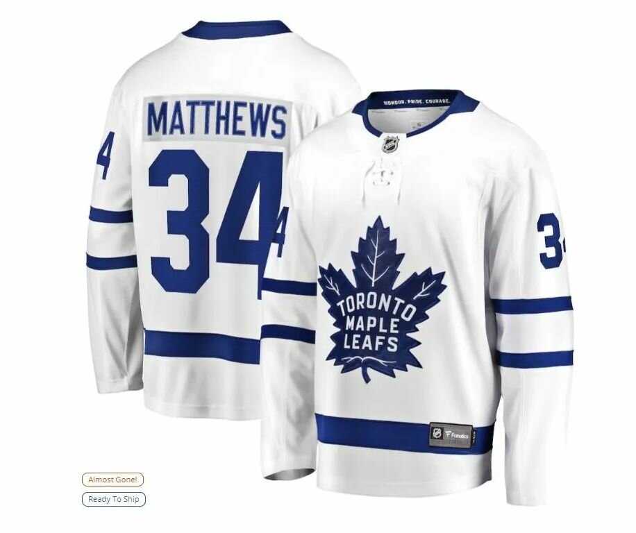 Toronto Maple Leafs Auston Matthews jersey хоккейный костюм хоккейная форма игровая форма