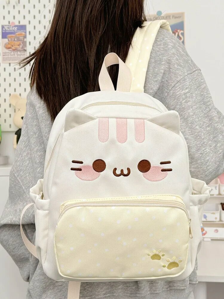 Трехкомпонентный набор сумок Pusheen Cat: рюкзак, поясная сумка, пенал для школы и повседневного использования — фото 1