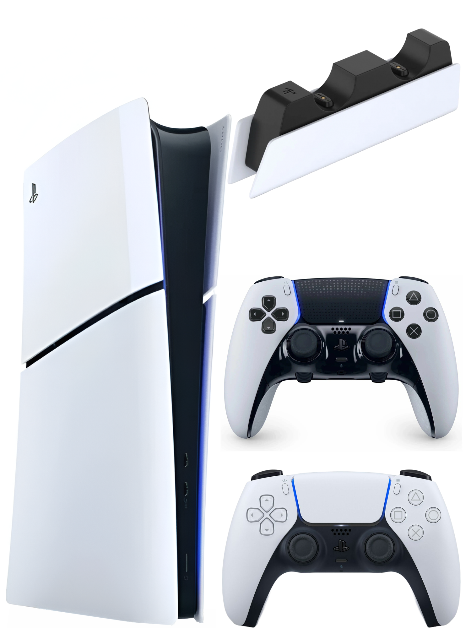 Игровая приставка Sony PlayStation 5 PS5 Slim Digital (Без дисковода) + 2-й геймпад (Dualsense Edge)+зарядная станция