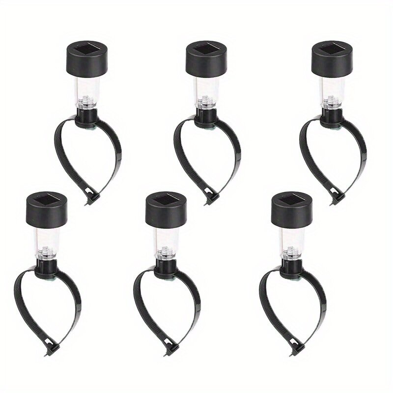 Светодиодные солнечные светильники для бассейна, 6 шт, регулируемые, теплый белый свет, IP44, с перезаряжаемыми солнечными панелями, для надземных бассейнов