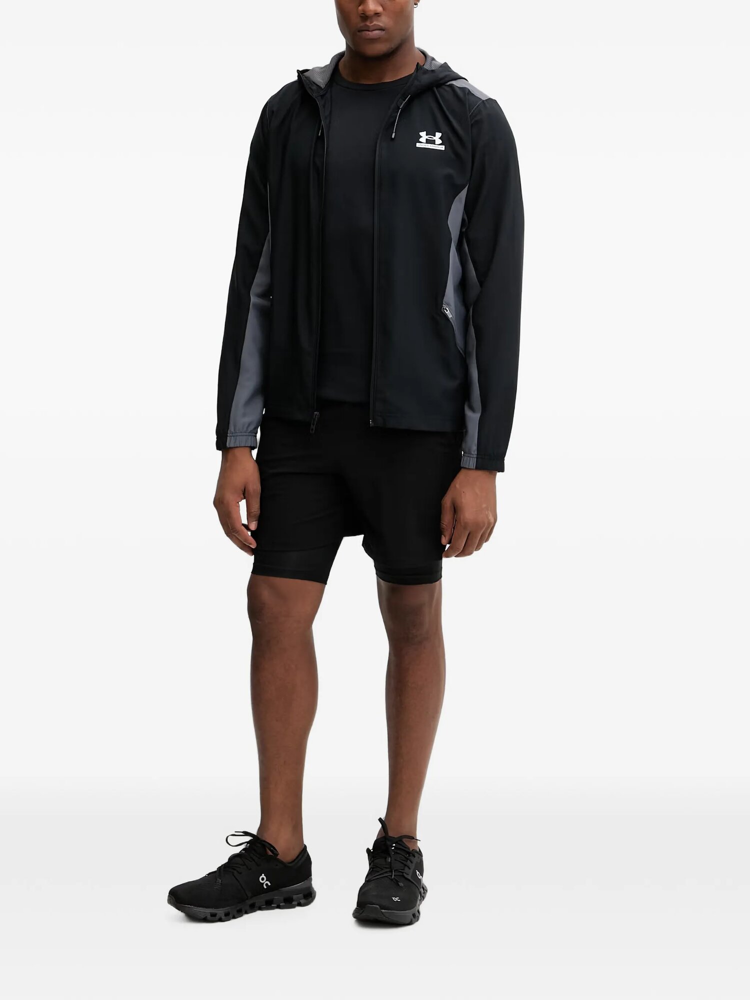 Куртка Under Armour Tech™ Sport Woven colour-block drawstring-hood jacket, размер L — фото 1