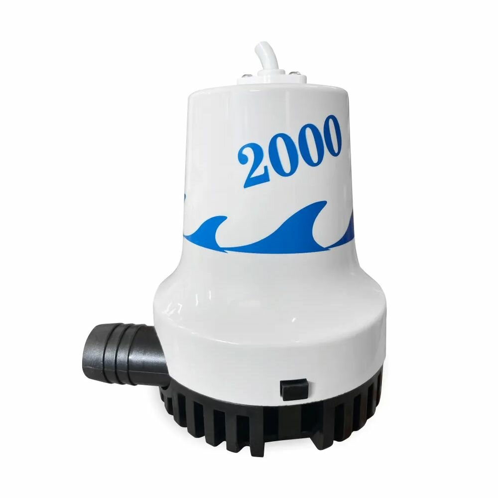 Насос трюмный погружной Vodotok WWB-05808 с попловковым выключателем (12В, 127л/мин, H-4м, отв. 28.5мм, каб.1.2 м)