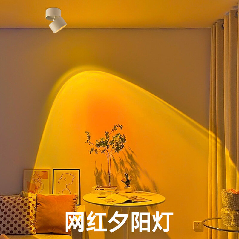 Настенный светодиодный прожектор для стен с регулируемым углом и складной конструкцией, белый корпус, закатно-красный
