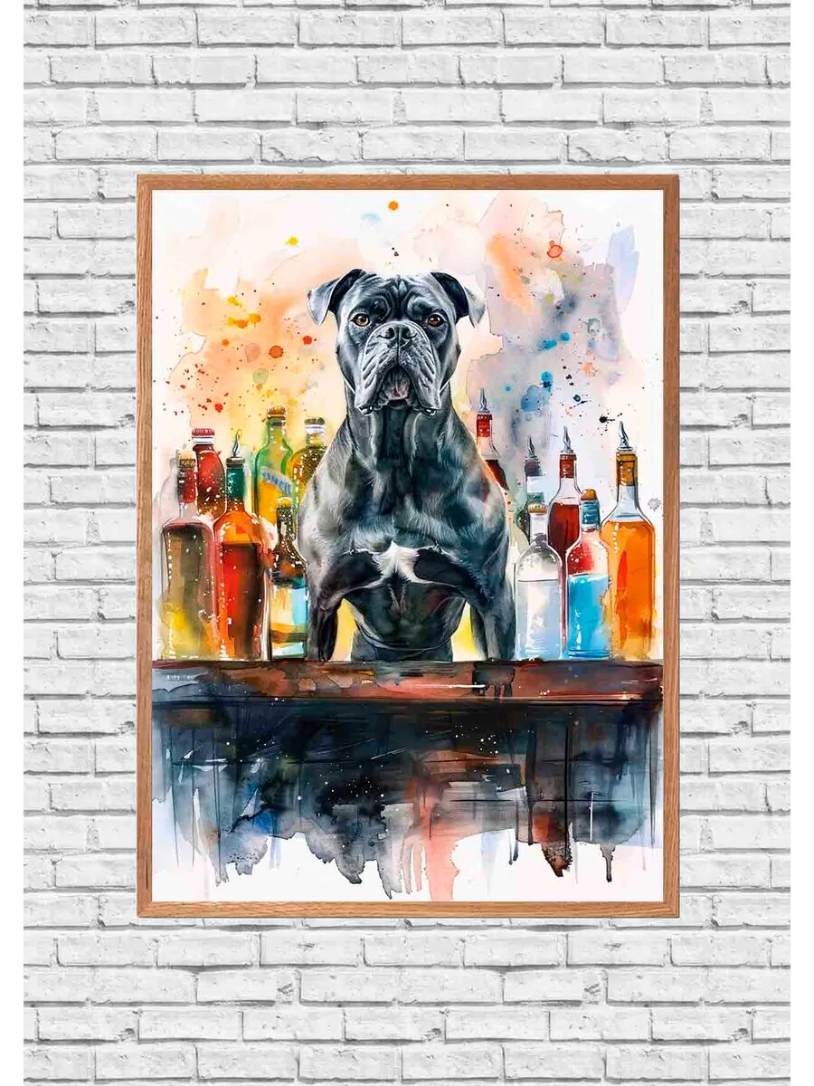 Собака Кане Корсо-Бармен 0, Плакат 30x42см