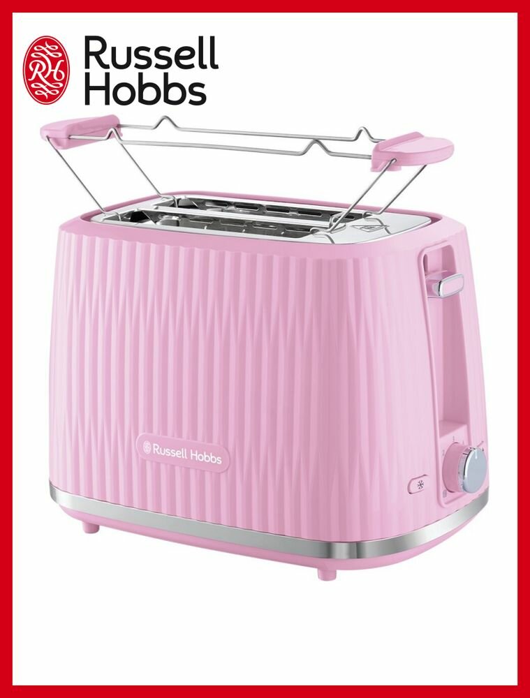Russell Hobbs Тостер Eden 27372-56 800 Вт тостов - 2, розовый