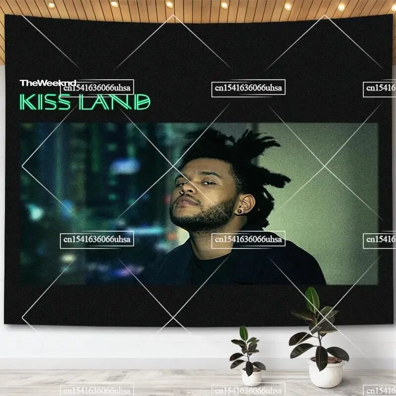 Гобелен The Weeknd Kiss Land, темно-зеленый, BGT5551