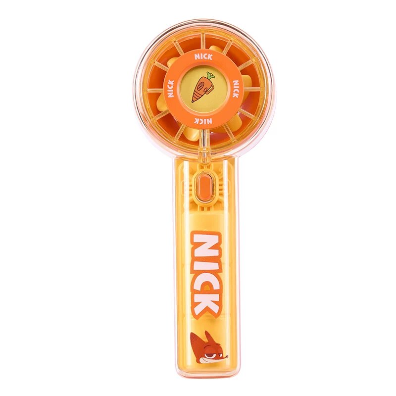 Портативный мини-вентилятор MINISO Disney USB для офиса и дома, бесшумный Ник 2000 мАч Прозрачный Турбинный Вентилятор