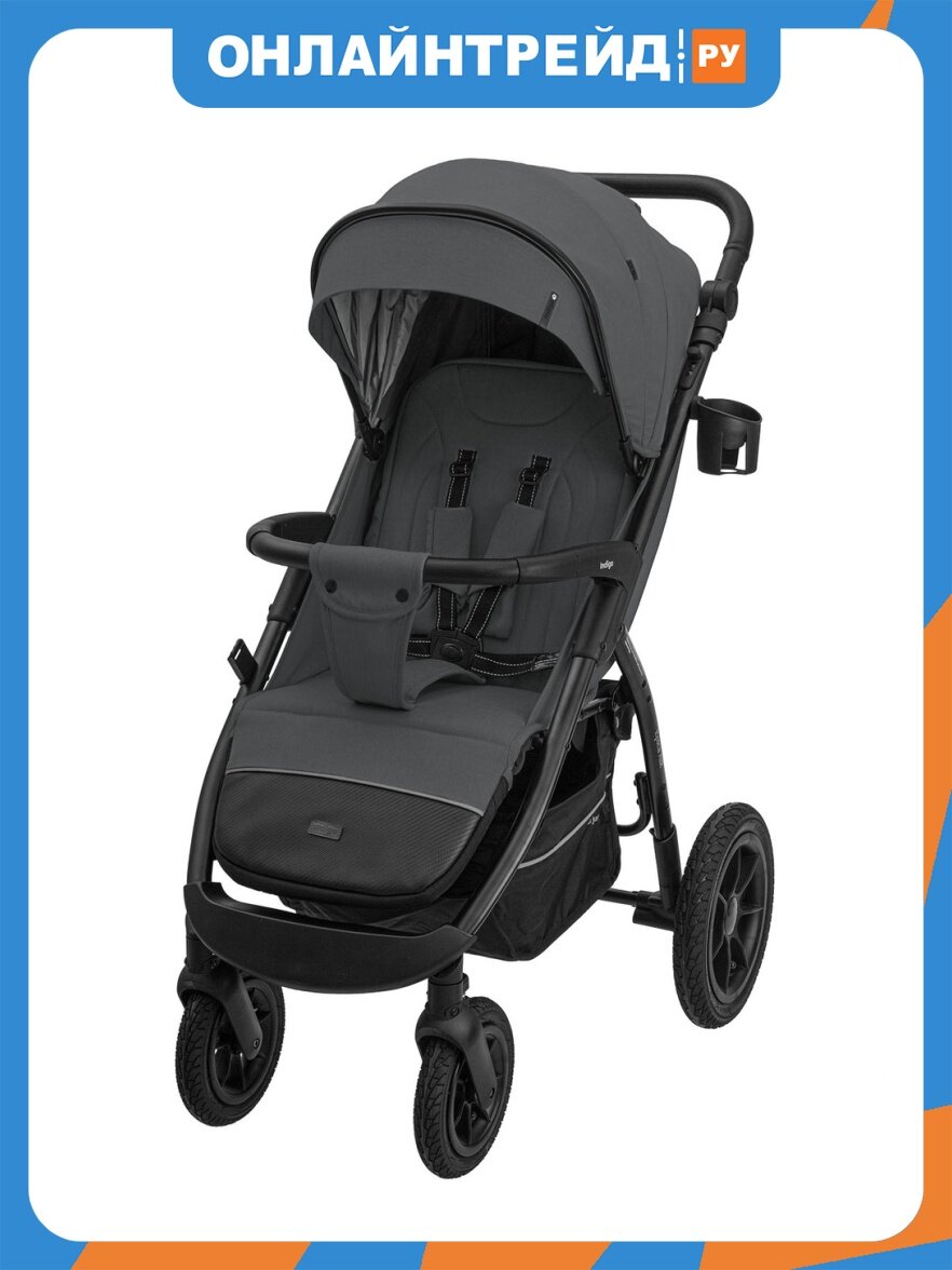 Прогулочная коляска Indigo G1 EPICA XL AIR темно-серый