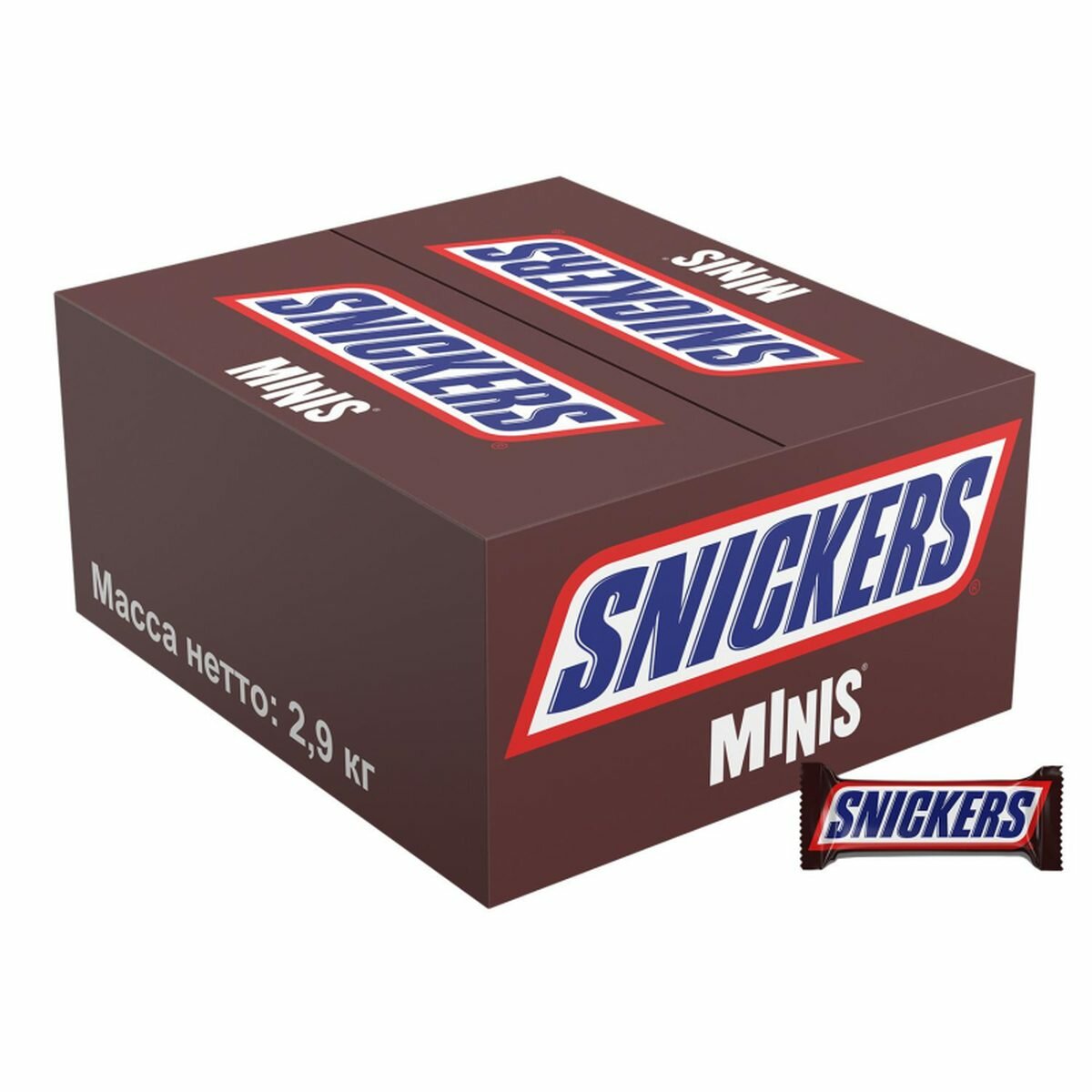 Шоколадные батончики Snickers Minis 2.9кг