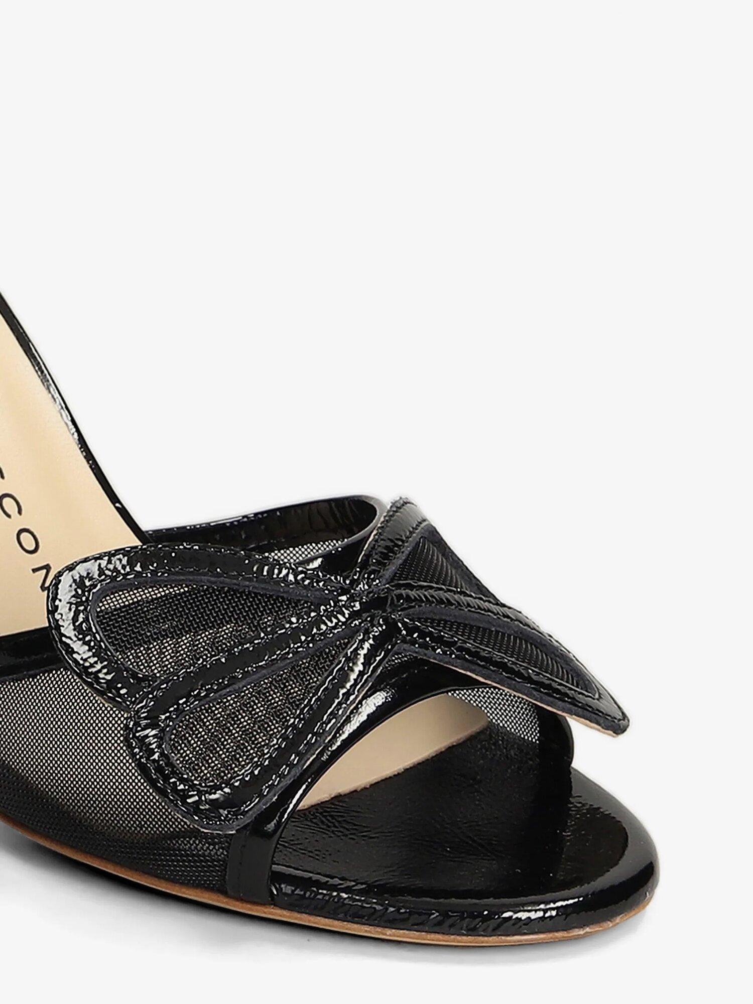 Мюли Fabio Rusconi Bow-detail mesh mules, размер 37, black — фото 1