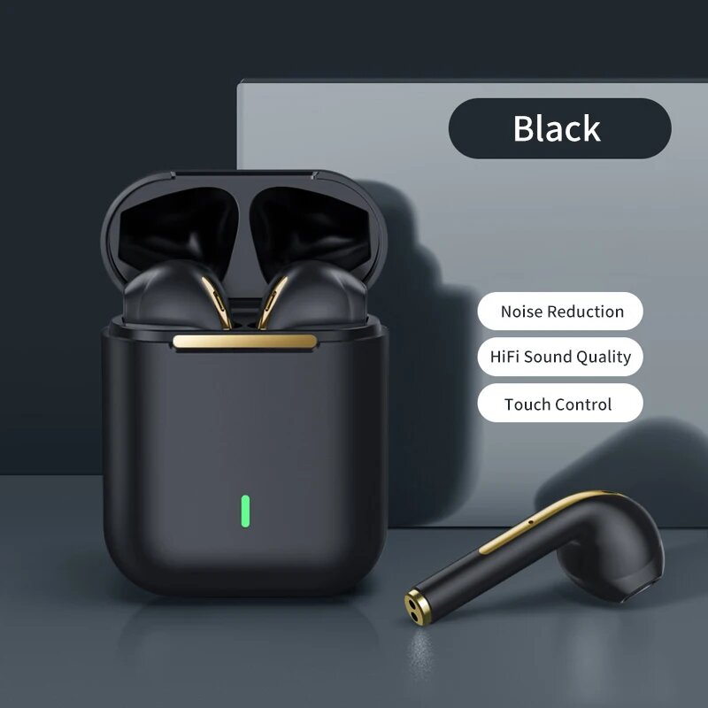 Беспроводные наушники TWS Bluetooth 5.3 Metal Plastic Noise Cancelling m2S-black-J18