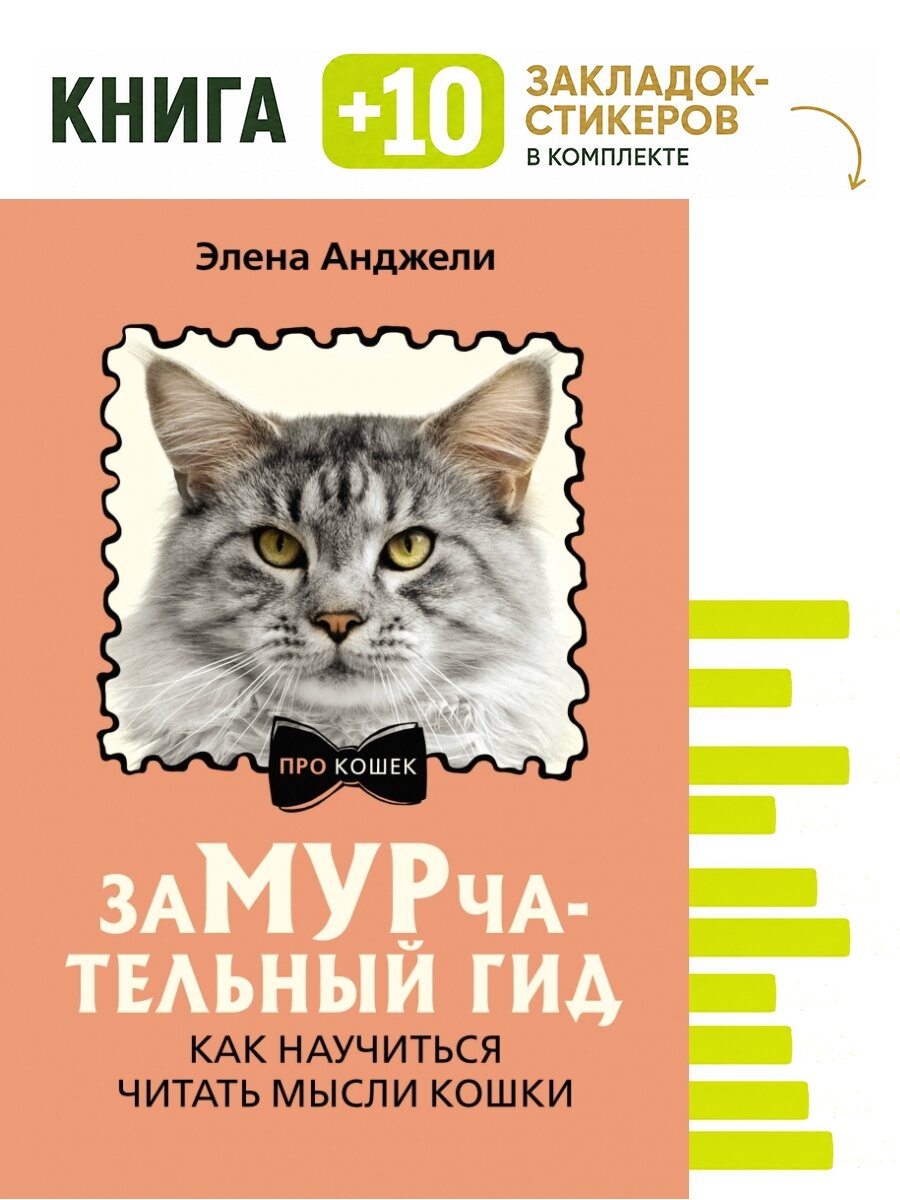 ЗаМУРчательный гид. Как научиться читать мысли кошки. Комплект: книга + 10 закладок-стикеров