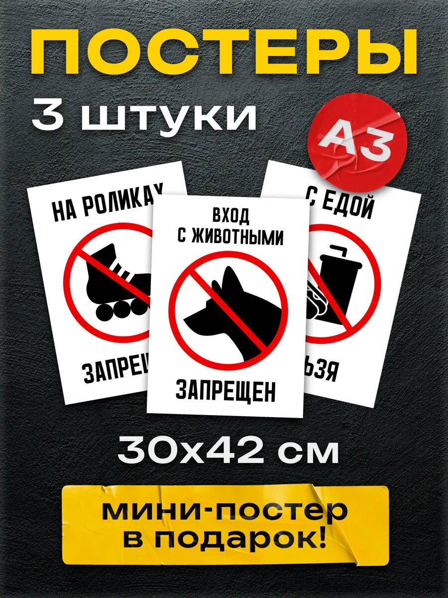 Постеры набор правила посещения