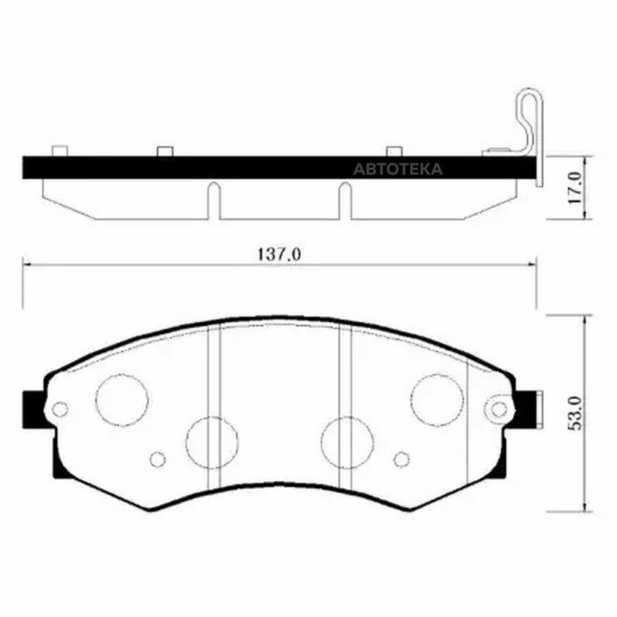 Колодки тормозные HSB HP0007 HYUNDAI LANTRA 95-00, ELANTRA 05-06, SONATA 98-03 / KIA MAGNETIS 01-02, OPTIMA 01-02