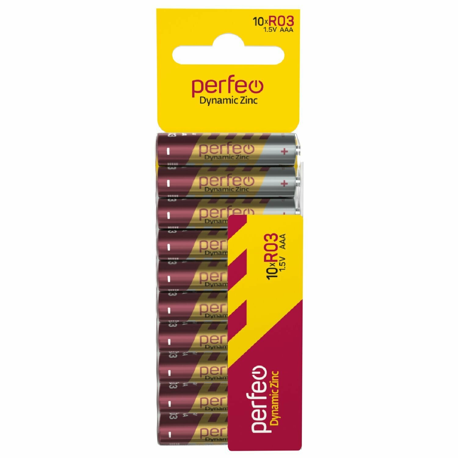 Батарейки Perfeo R03 AAA CARD Dynamic Zinc солевые мизинчиковые, 10шт, 1.5V AAA батарейки солевые 1.5V 10 штук