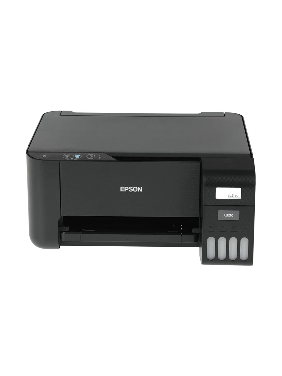 МФУ струйный EPSON EcoTank L3210 (A4, принтер/сканер/копир, 5760x1440dpi, до 33чб/15цв. ppm, СНПЧ, Ink003, USB) (C11CJ68506)