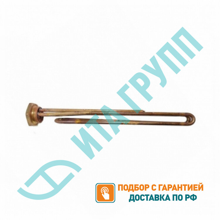 ТЭН 4 кВт (4000 Вт) RCT, резьбовой 42 мм для Bosch, Real, Gorenje, L380мм под анод М6, 182311i