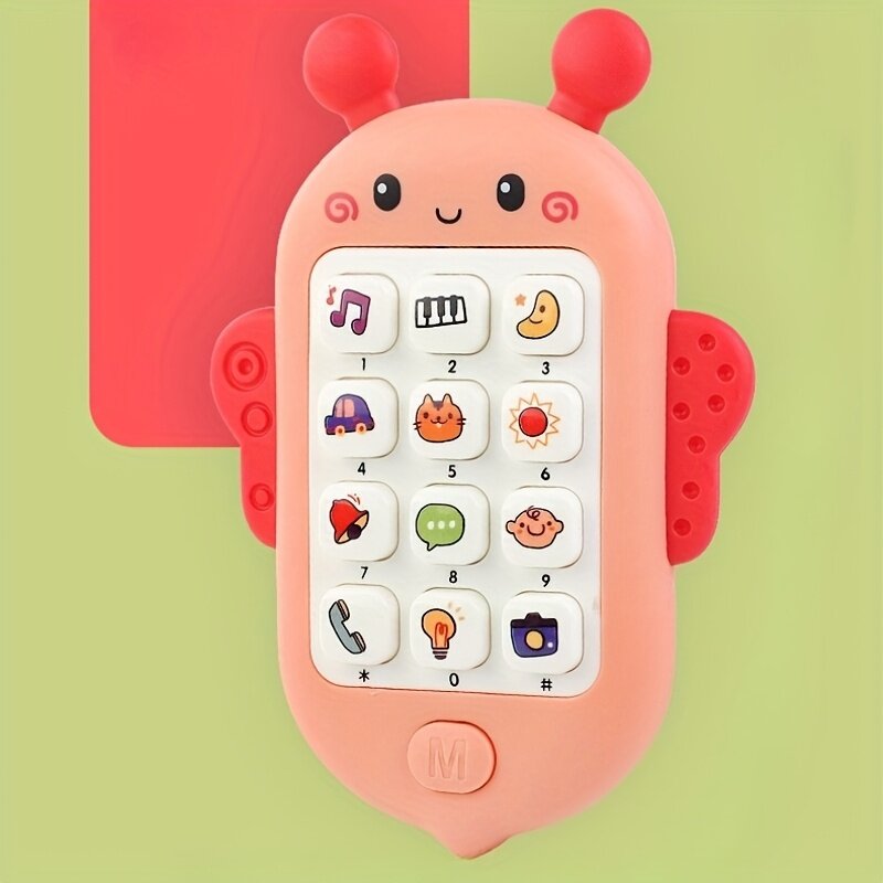Обучающая игрушка-телефон, интерактивный планшет для малышей 1–6 лет, розовый, с музыкой, играми, цифрами, животными, алфавитом, на батарейках