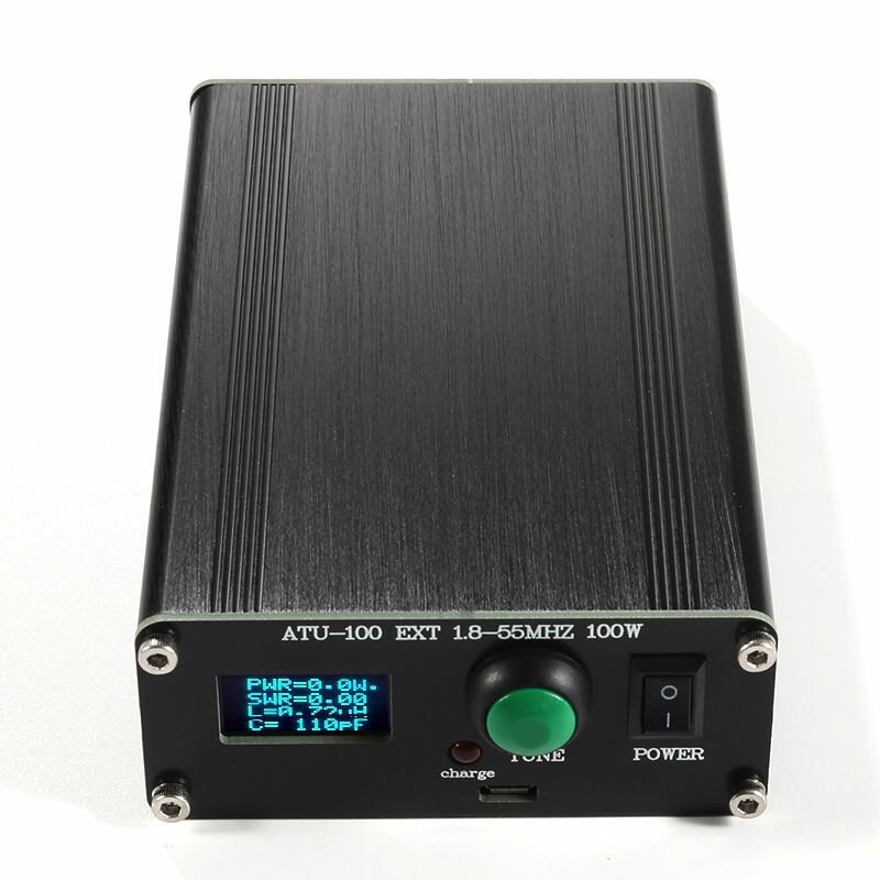 Автоматический антенный тюнер ATU-100 (1,8 55 МГц), USB-зарядка, дисплей 0,96"
