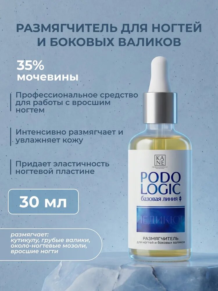 KANE professional Сыворотка для размягчения ногтей, удаления кутикулы, грубой кожи и натоптышей, кератолик для педикюра с мочевиной, 30 мл