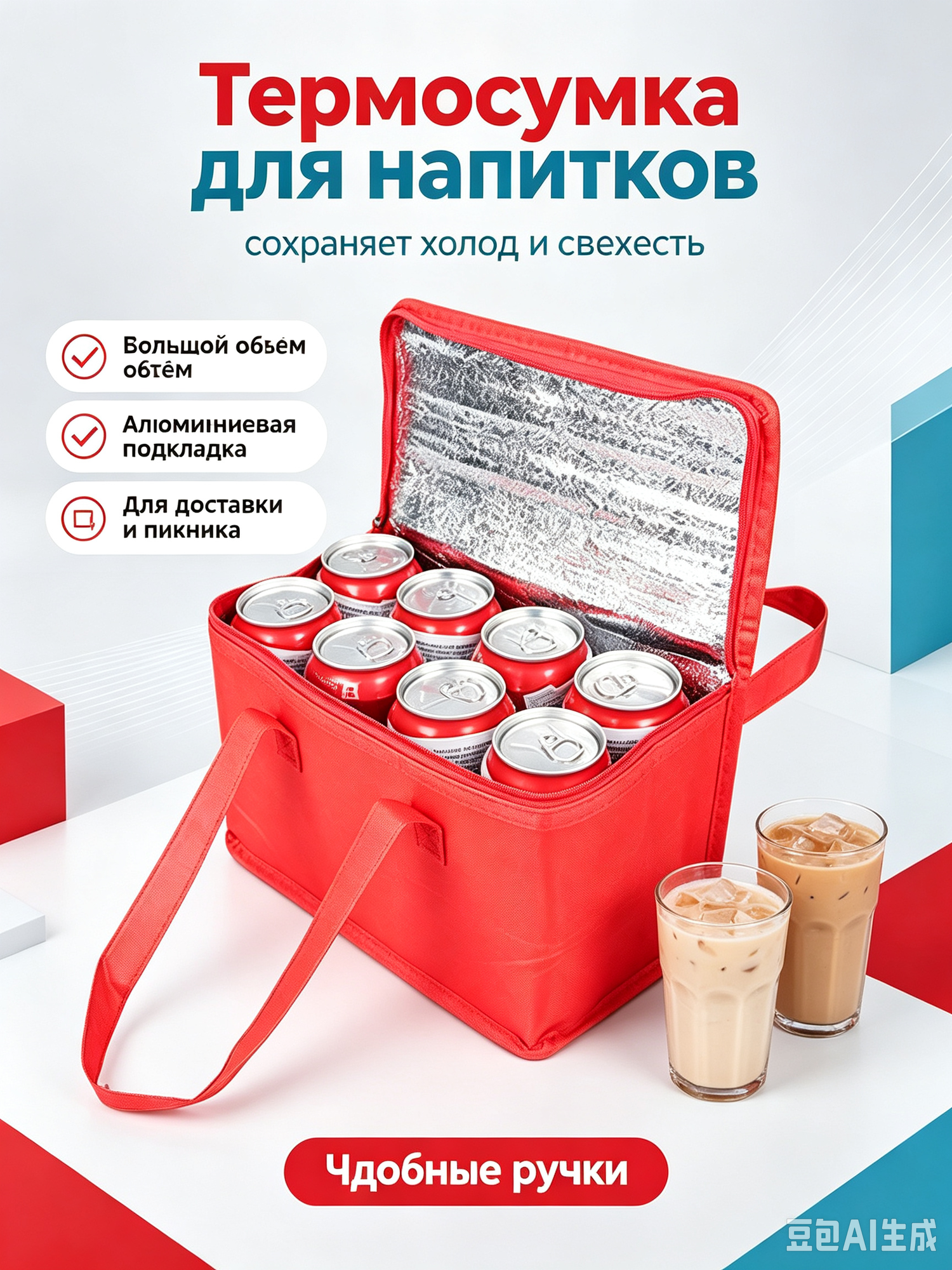 Переносная сумка для пикника с сохранением тепла на открытом воздухе