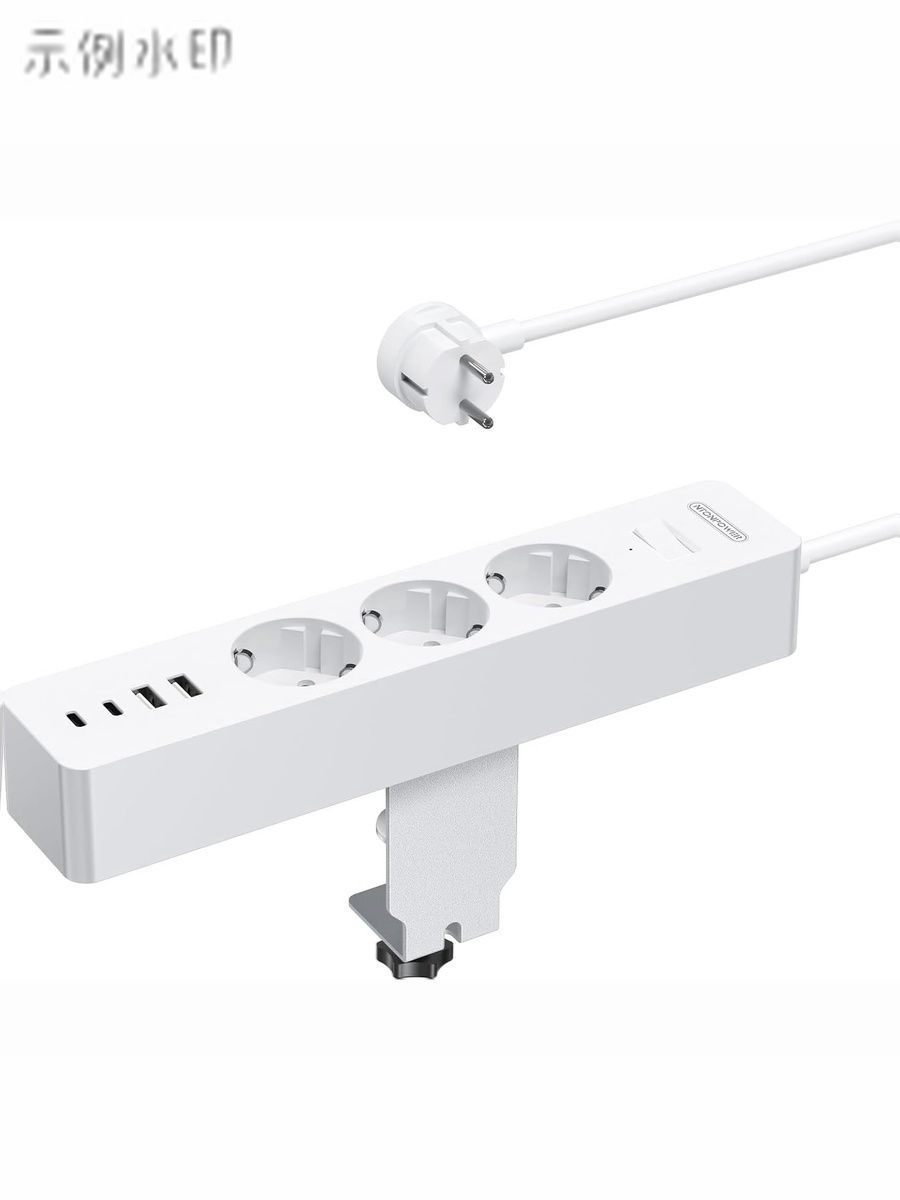 Сетевой фильтр с выключателем NTONPOWER с креплением, 3розеток 2USB-А 2USB-C 2м 2500Вт, вел, перегрузки заземление защита