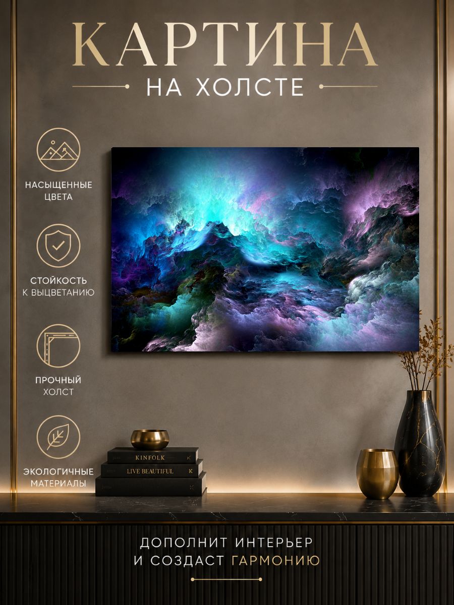 Картина на холсте Облака 70x50 см