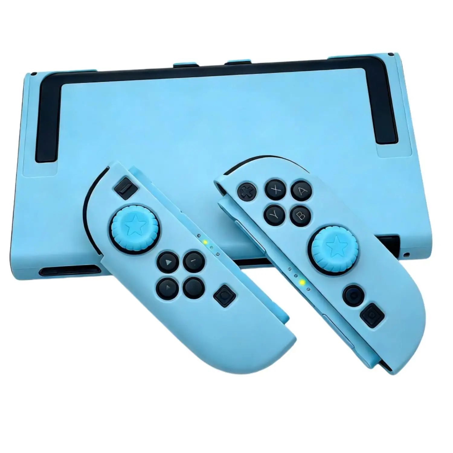 Чехол для Switch 2 защита: консоль и контроллер отдельно матовый однотонный силиконовый чехол полная защита