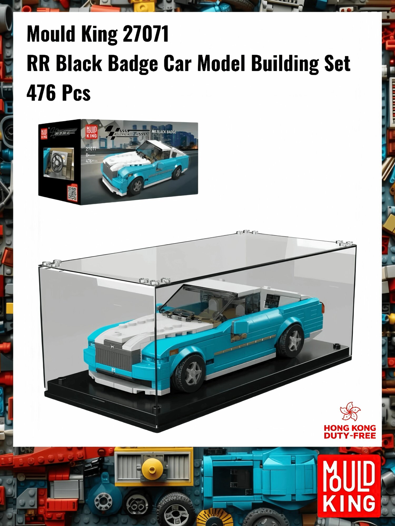 Пластиковый конструктор Mould King 27071 RR Black Badge Car Model Building Set 476 Pcs