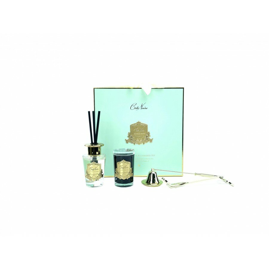 Подарочный набор CITRON VERT Cote Noire Зеленый Лайм (диффузор, аромасвеча, набор для тушения и обрезания фитиля)
