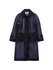 Пальто Prada Single-breasted crinoline coat, размер 42, blue