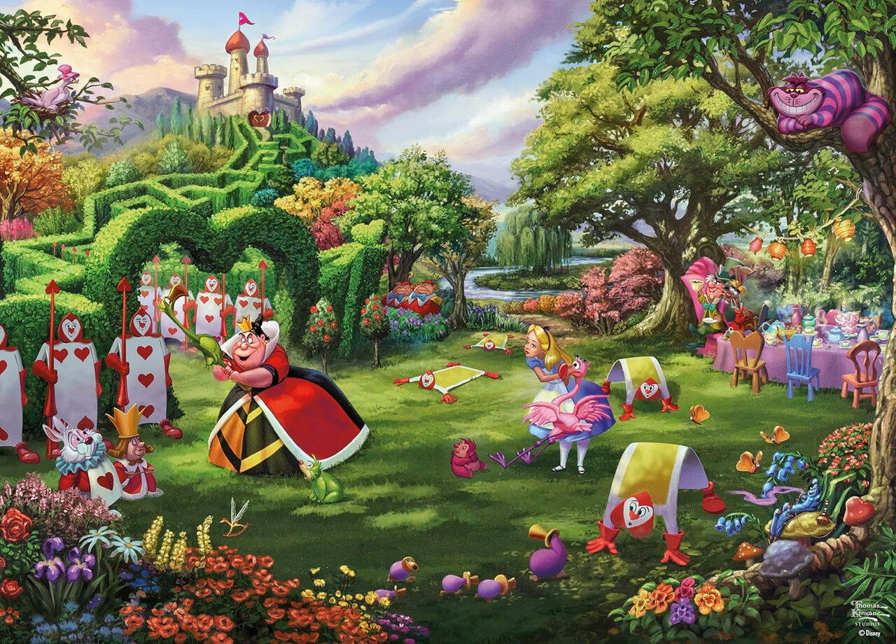 Деревянные пазлы 1000 элементов, подарочная упаковка,50x75cm, Диснеевская Королева сердец, подарочный набор для взрослых, продвинутый уровень сборки 5-10.