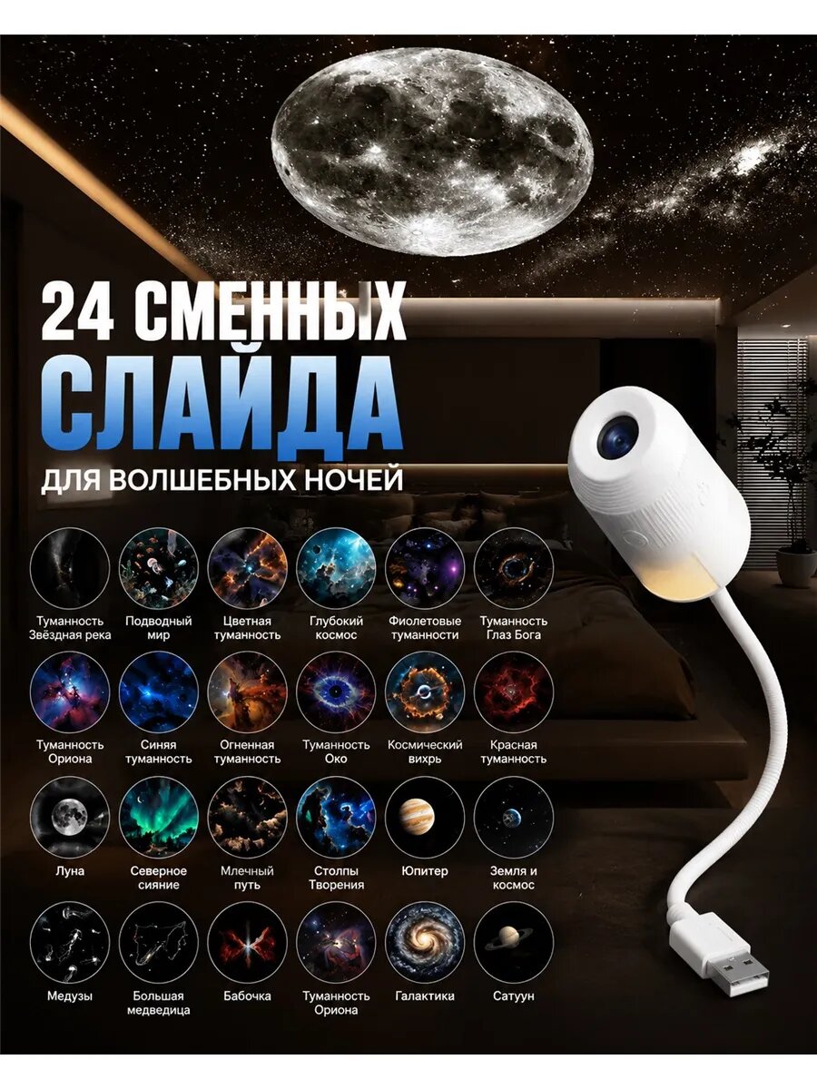 Mини проектор звездного неба Ламповая пленка