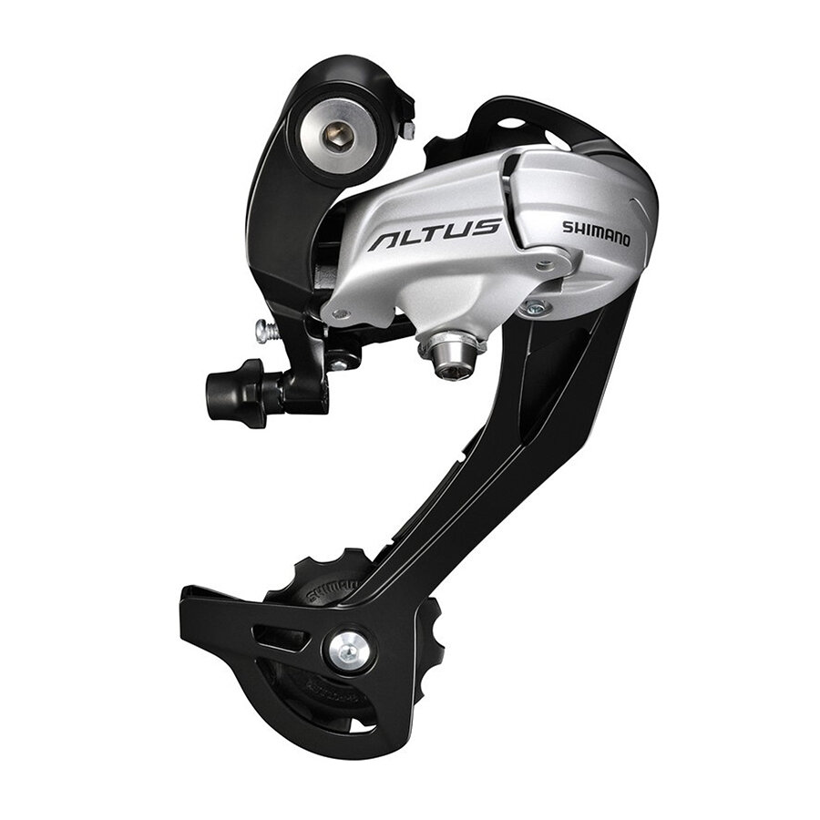 Переключатель скоростей задний Shimano Altus M370 SGS 9 ск, серебро