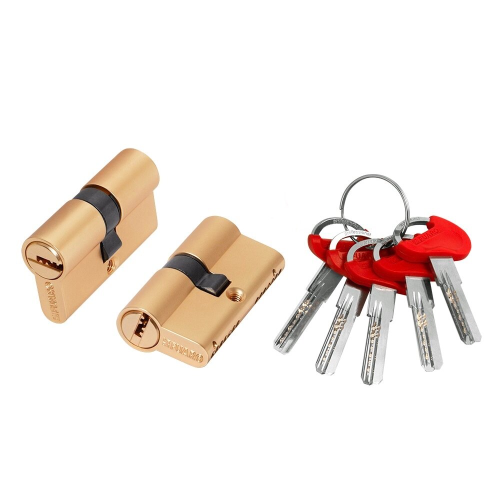 FUARO Цилиндровый механизм (D-PRO500/60) D-PRO5000Key60(25+10+25) SSG-39 сатинированное золото 5Key 48321