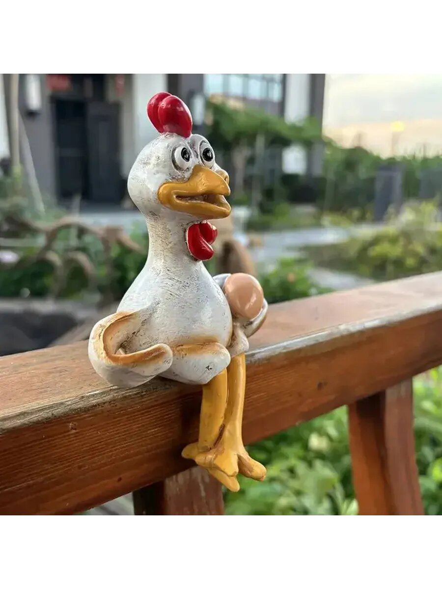 Забавная фигура курицы для сада, дачи, офиса, Resin
