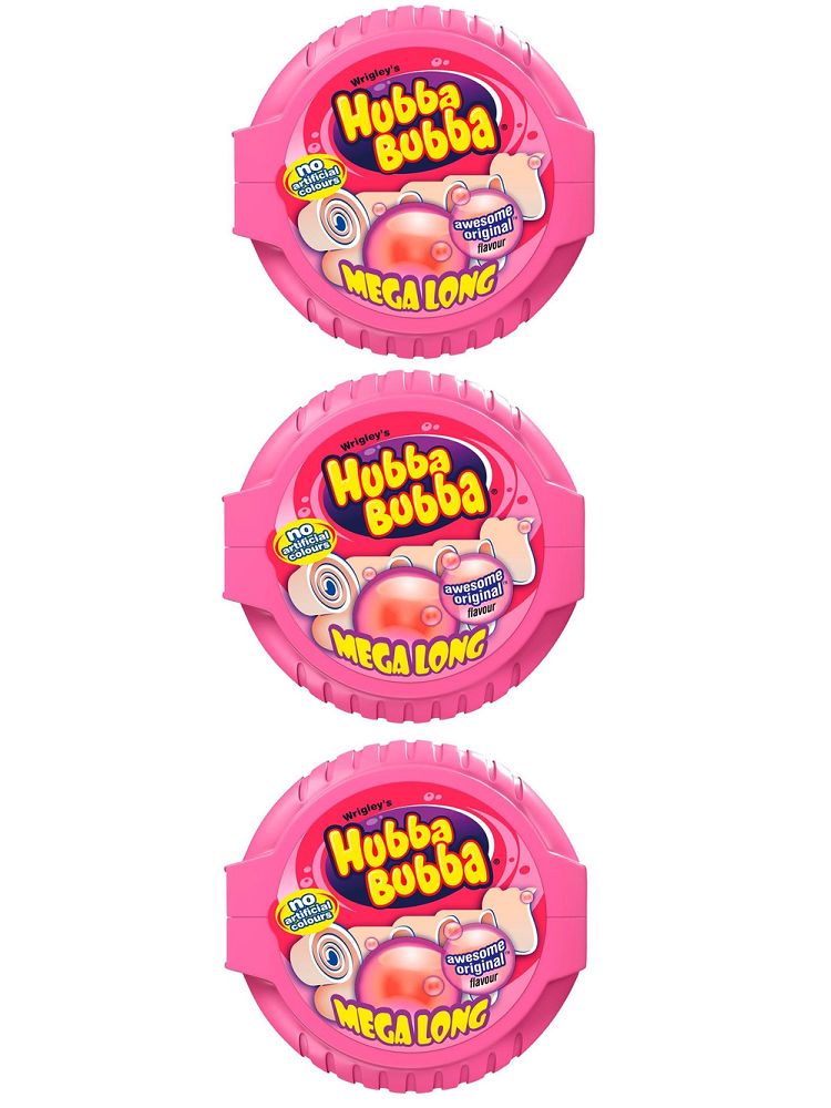 Hubba Bubba Жевательная резинка Bubble Mega Long Fancy Fruit, 56 гр, 3 шт