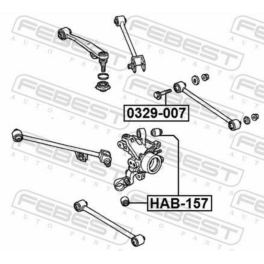 Болт С эксцентриком HONDA ACCORD CL# 2002-2008 FEBEST 0329007