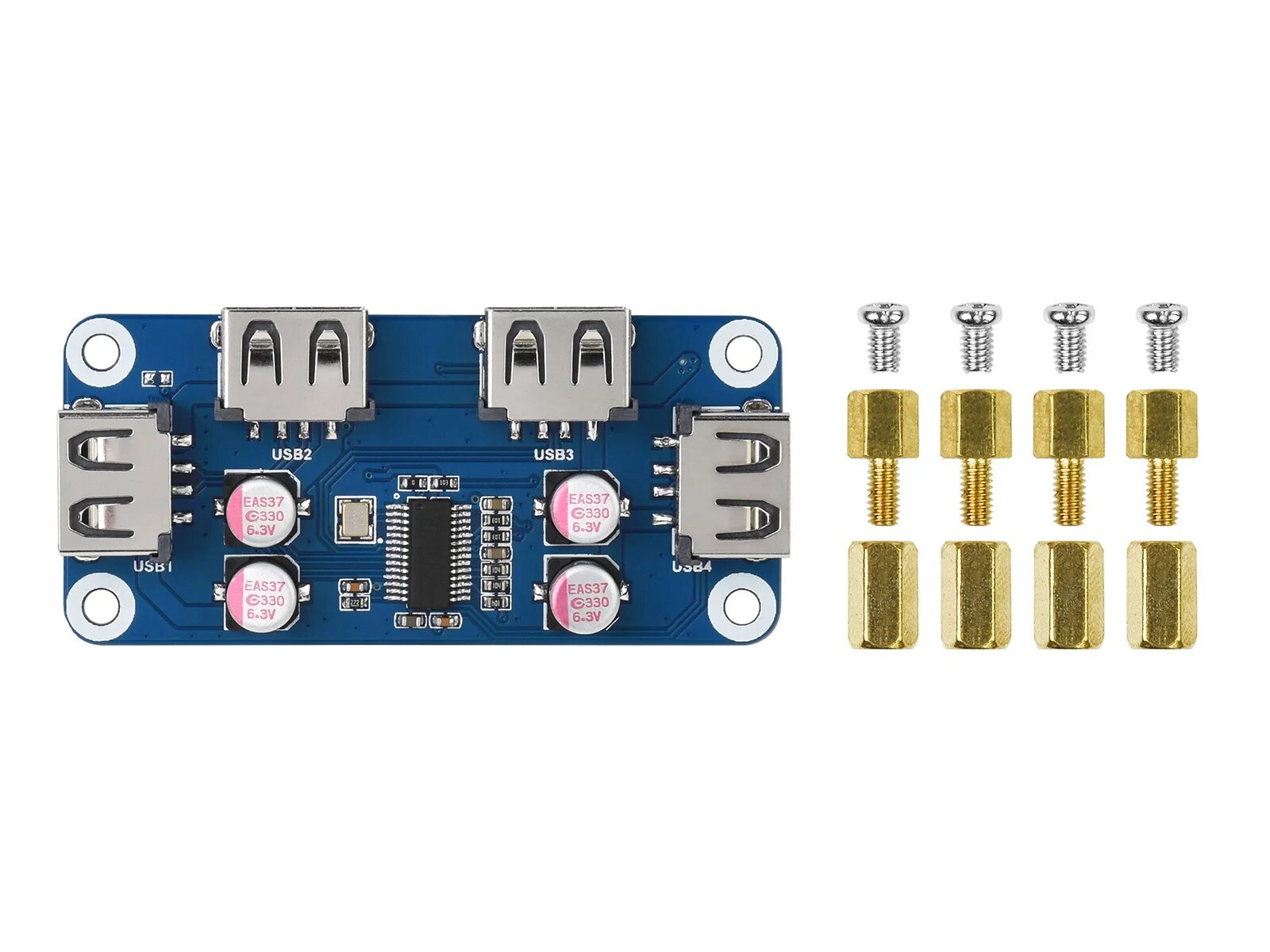 Waveshare USB HUB HAT (B) 4 портов для Raspberry Pi Zero — фото 1