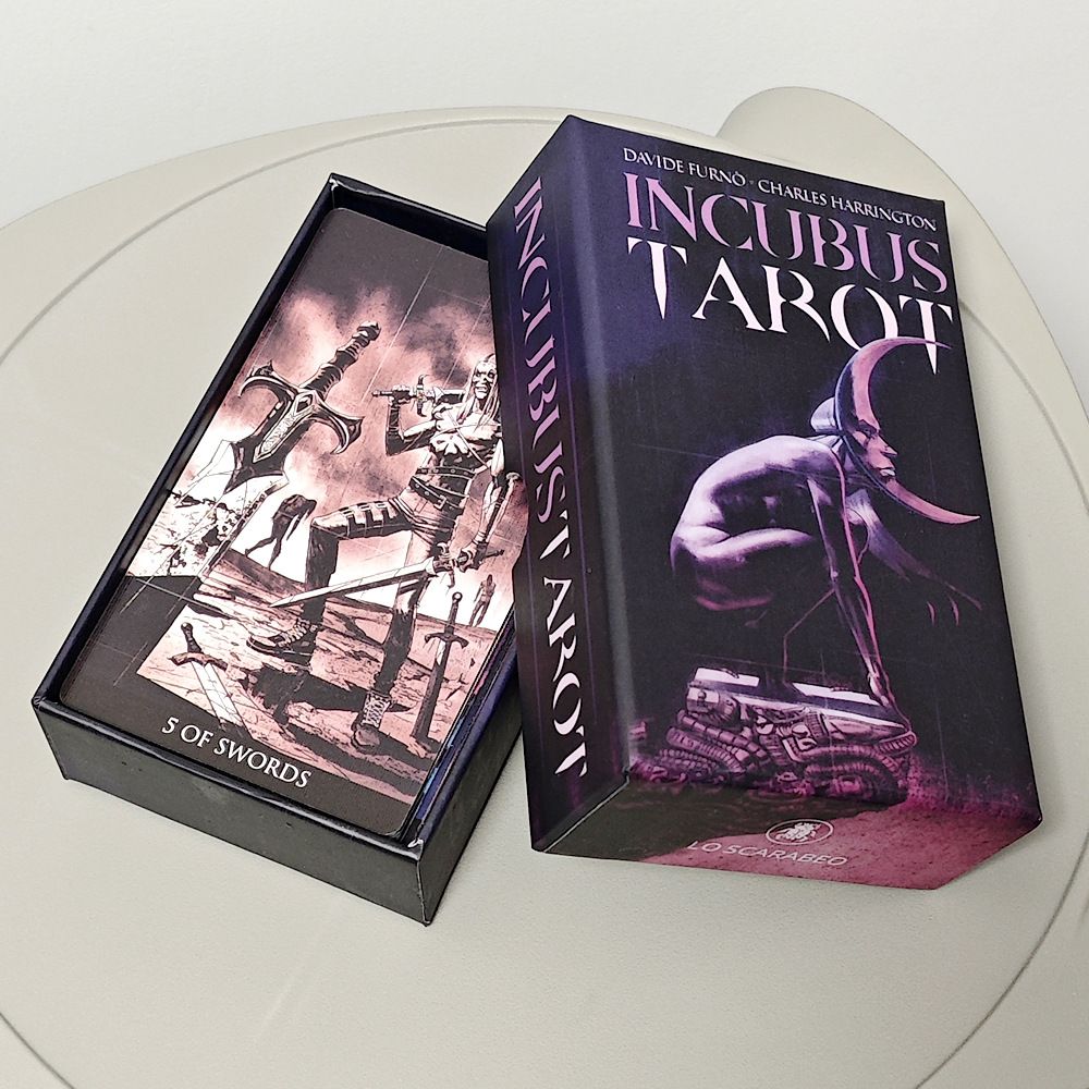 Карты Таро "Таро Инкуба" (Incubus Tarot), Waite-Smith , Tarot,12*7cm, 78 страниц, Медная бумага, Карты Уэйта с двусторонним тиснением, подарочная коробка "Небо и Земля"/TL029