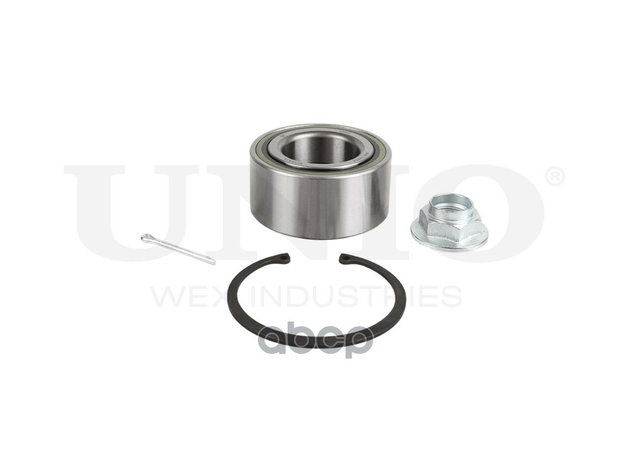 Подшипник передней ступицы, комплект (без ABS) Kia Sportage II, III 04-, Hyundai Santa Fe 01-, ix35 1 UNIO арт. HUB-10024