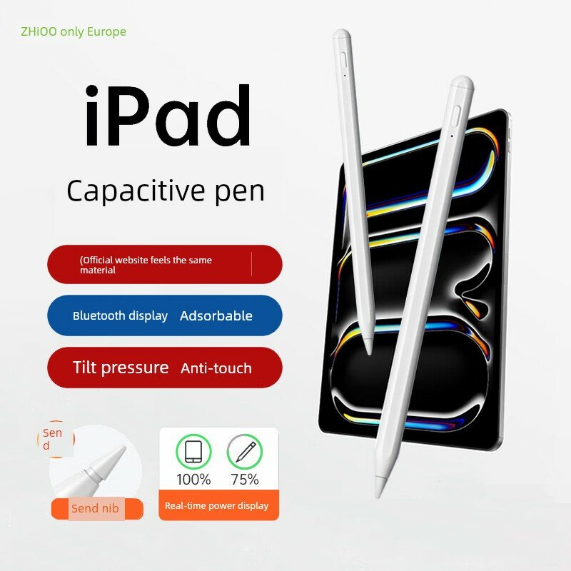 Улучшенный стилус для iPad с магнитным креплением, защитой от ложных касаний и чувствительностью к наклону