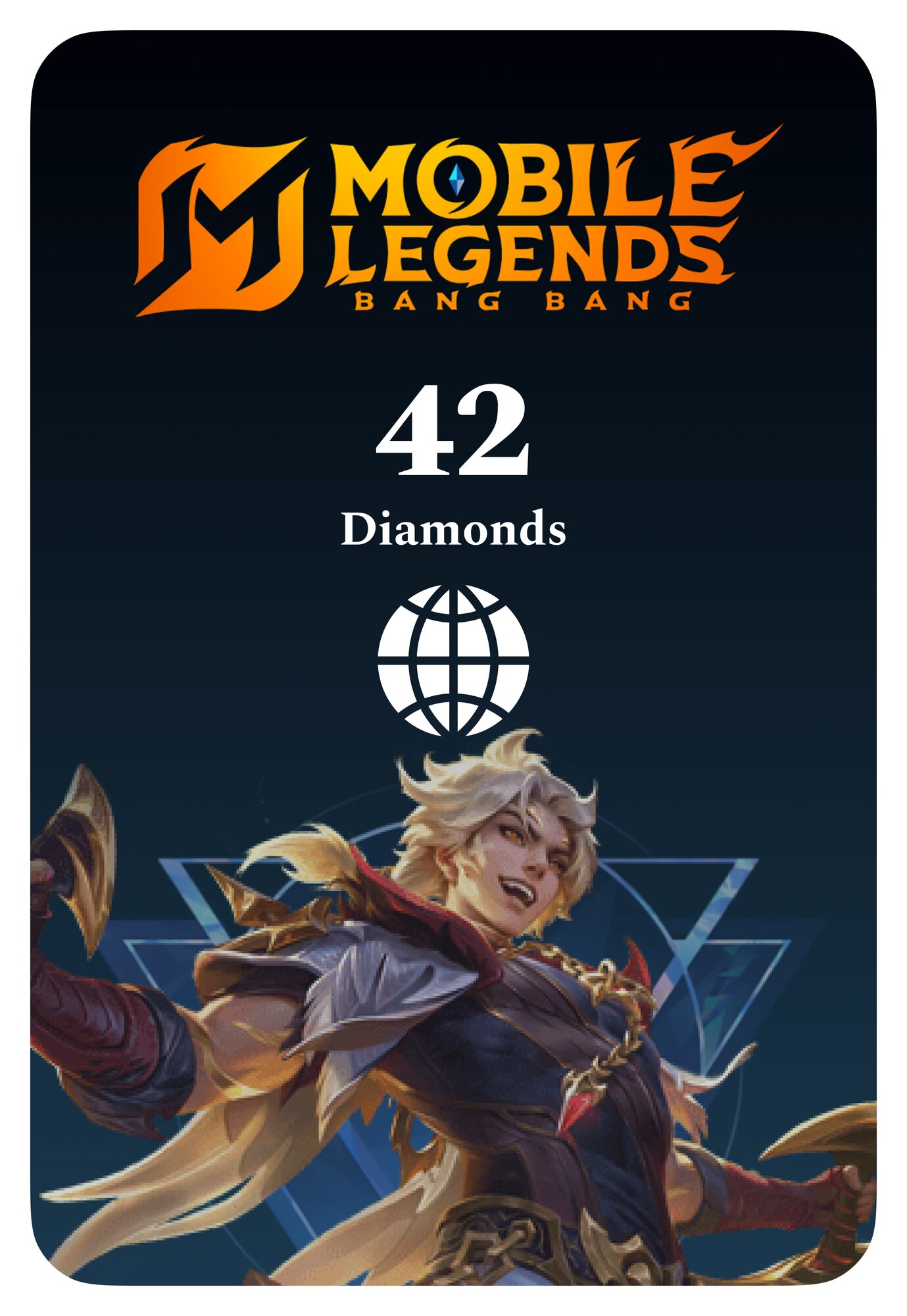 Игровая валюта Mobile Legends 42 Diamonds - Global (Top-up) (Mobile Legends; Android, iOS; Регион активации Не для РФ)