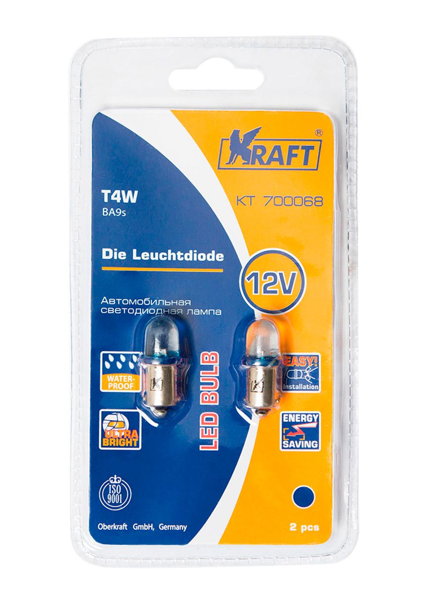 Светодиодная лампа T4W 12v blue KT 700068