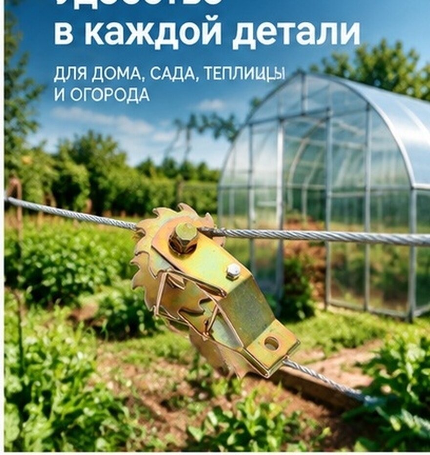 Зажим Для Троса Садовый Забор Прочный Металлический Зажим Натяжитель 12X6.5X6CM
