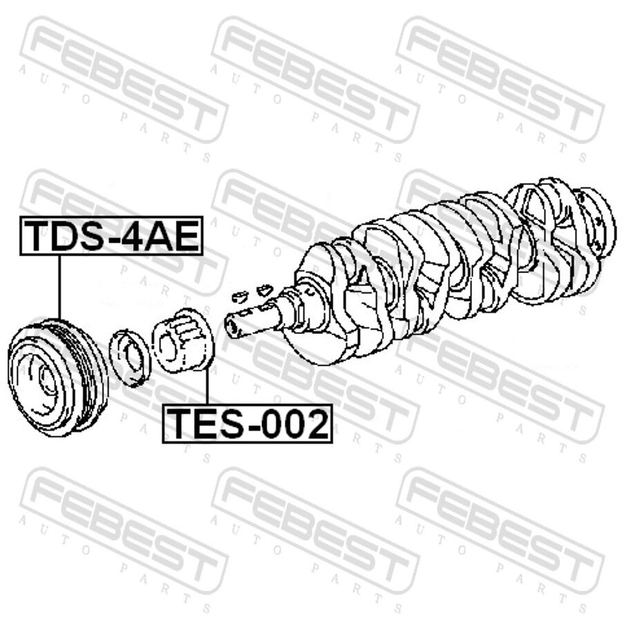 Шкив Коленвала 4Afe/5Afe/7Afe/8Afe (FEBEST TDS-4AE)