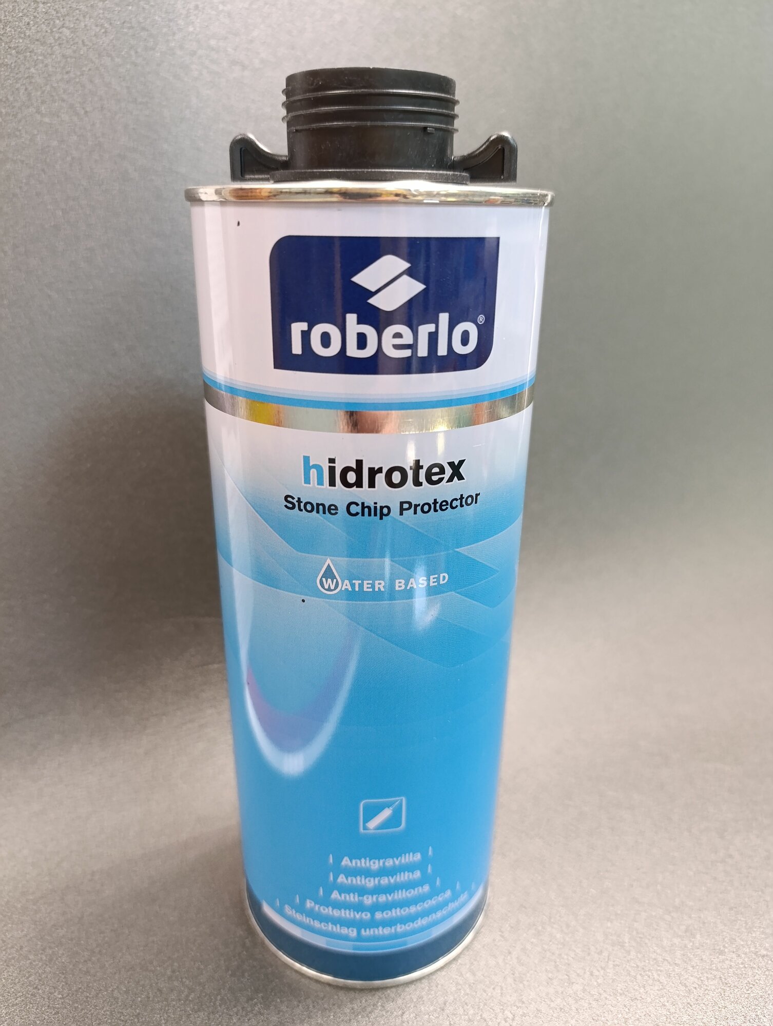 Антигравий для автомобиля чёрный на водной основе Roberlo HIDROTEX 1кг